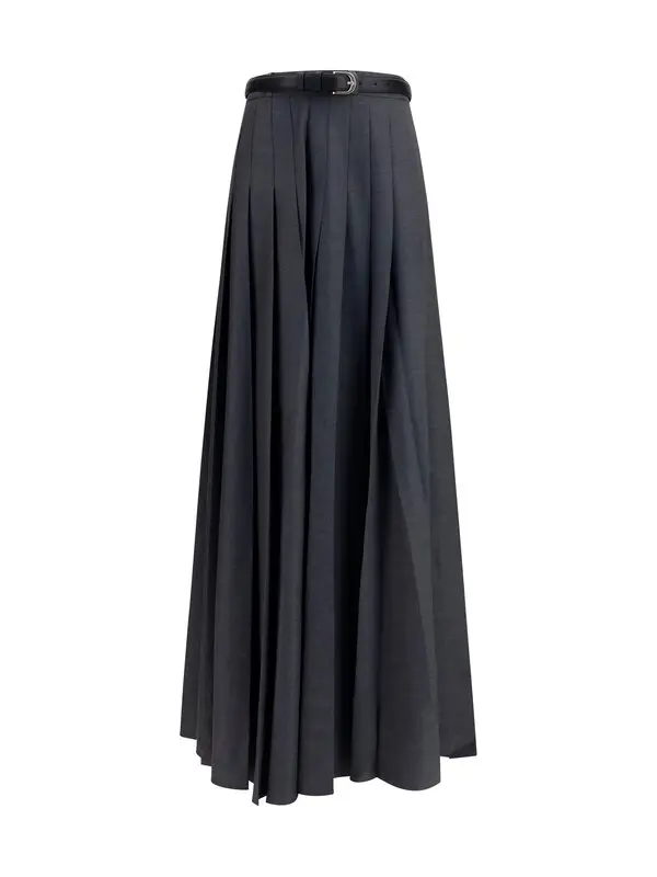 SELF-PORTRAIT Pleated Maxi Skirt