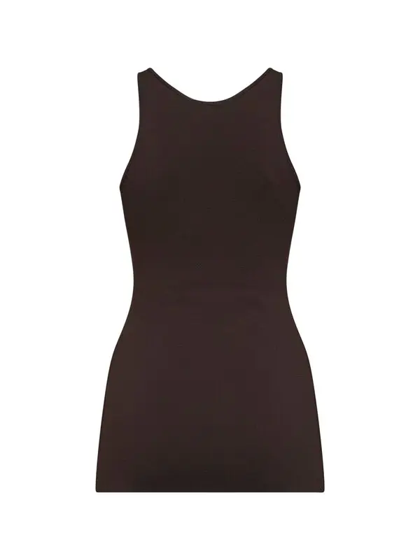 TOTEME Walnut Compact Knit Classic Tank Top