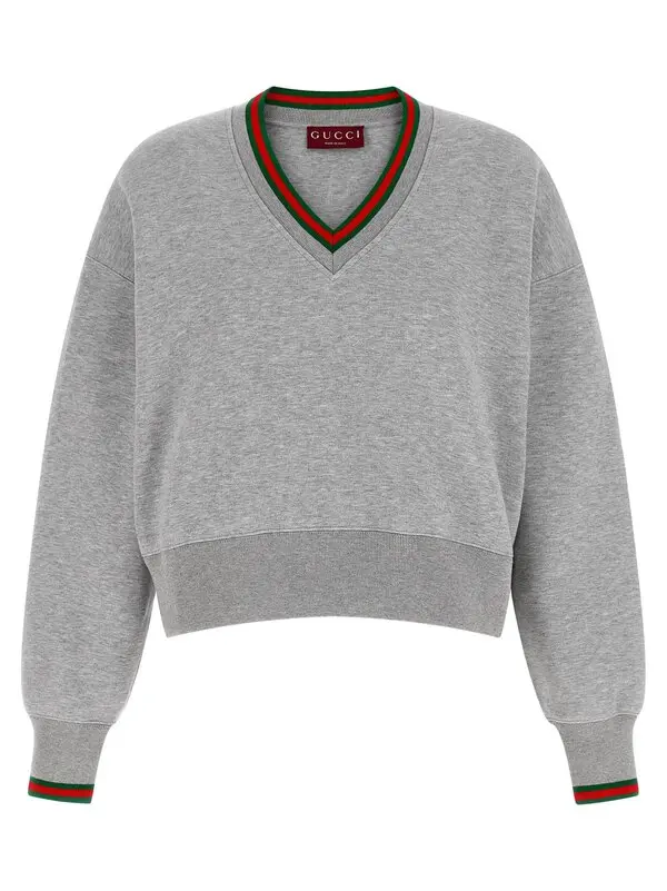 Gucci Web Sweatshirt - Gray