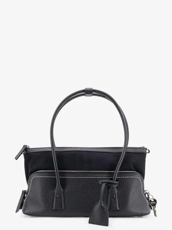 MAISON MARGIELA 5ac Shoulder East West Leather Shoulder Bag - Black
