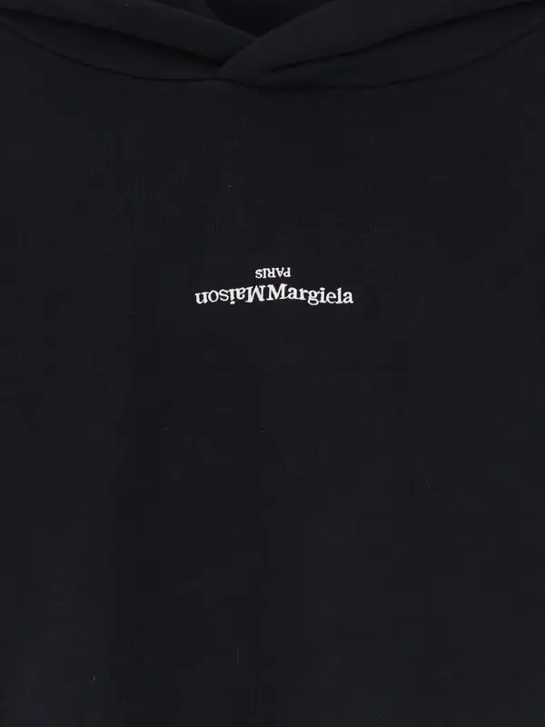 MAISON MARGIELA Cotton Sweatshirt With Embroidered Logo - Black