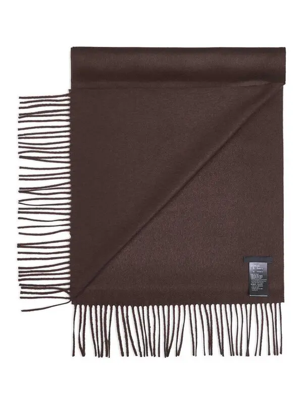 Prada Accessori Pelletteria Brown Silk And Cashmere Scarf - Multicolor