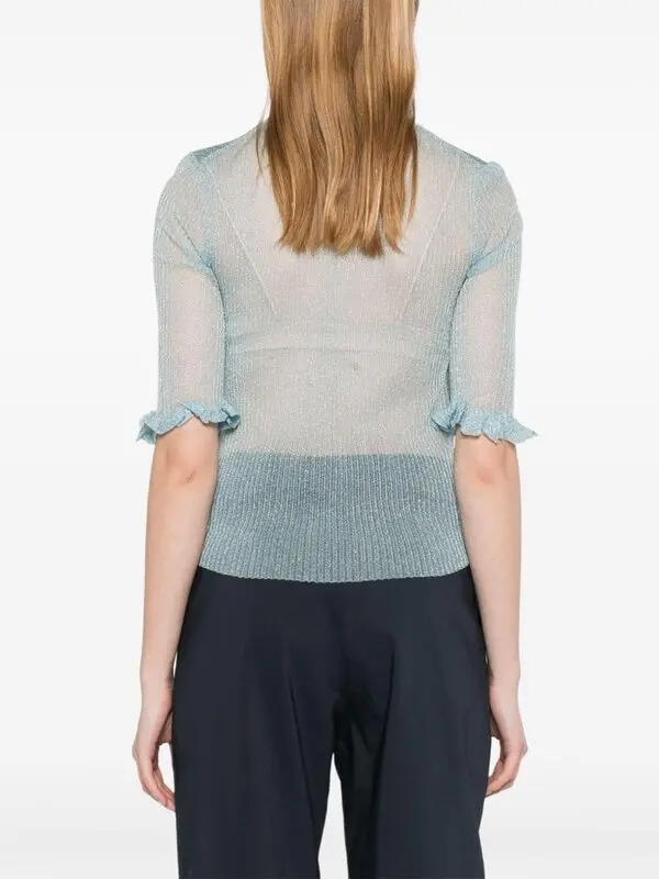 GANNI Bunny Crewneck Top - Multicolor