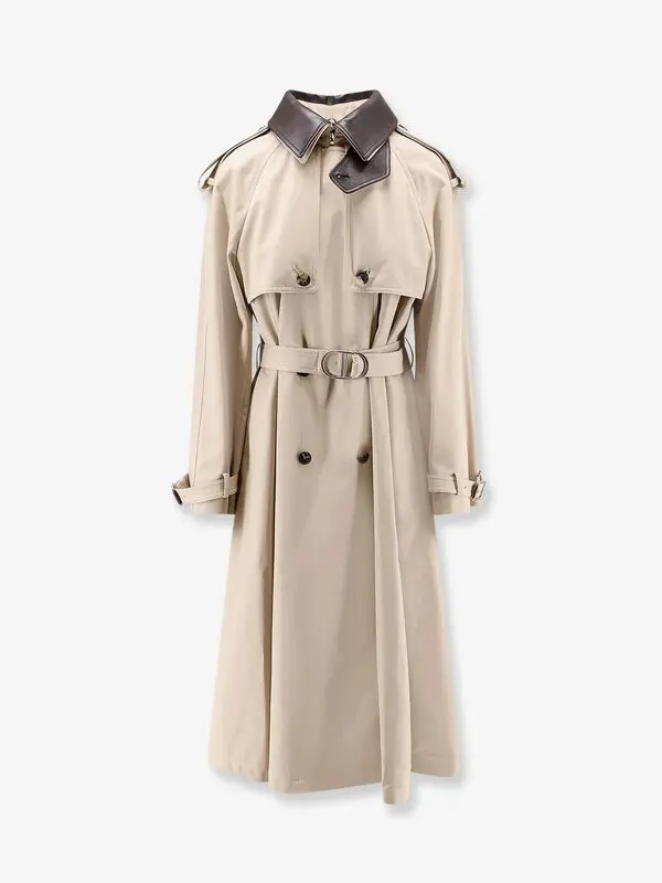 Dior Cotton And Silk Trench - Cream