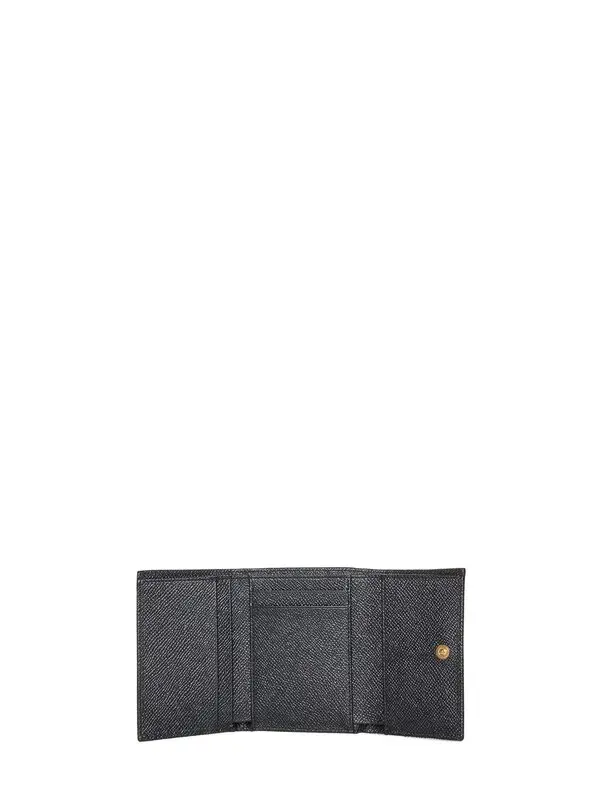 Dolce & Gabbana Black Dauphine Leather Wallet - Multicolor