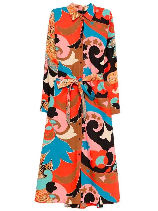 Etro Midi Dress With Belt