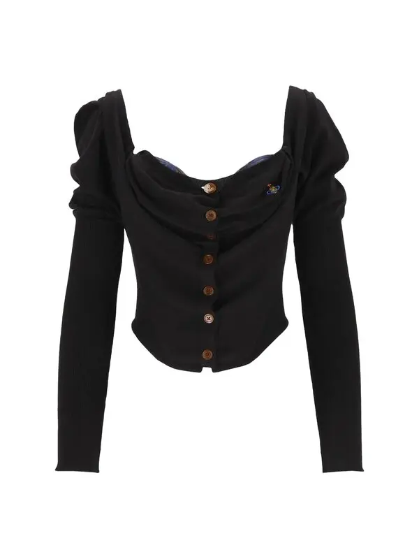 VIVIENNE WESTWOOD Bea Corset Cardigan - Black