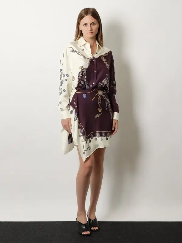 Versace Printed Silk Twill Shirt