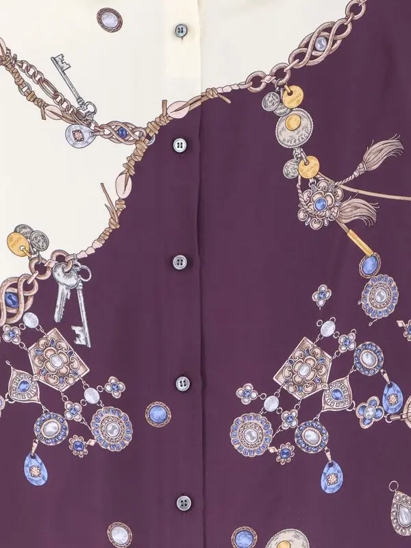 Versace Printed Silk Twill Shirt