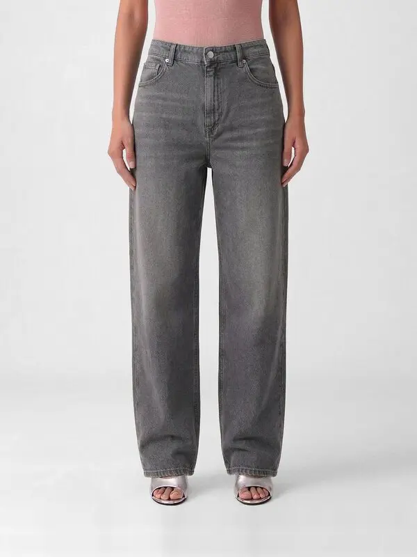Max Mara Allegra Baggy Fit Denim Jeans - Gray