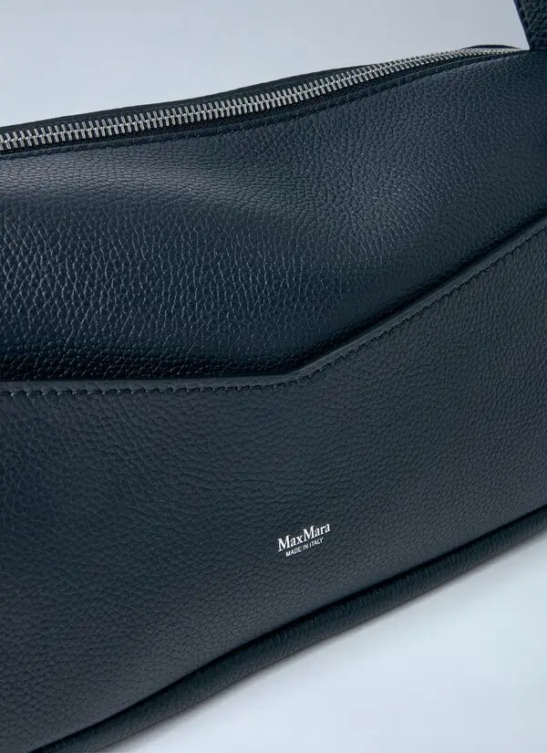 Max Mara Rectangular Leather Shoulder Bag - Black