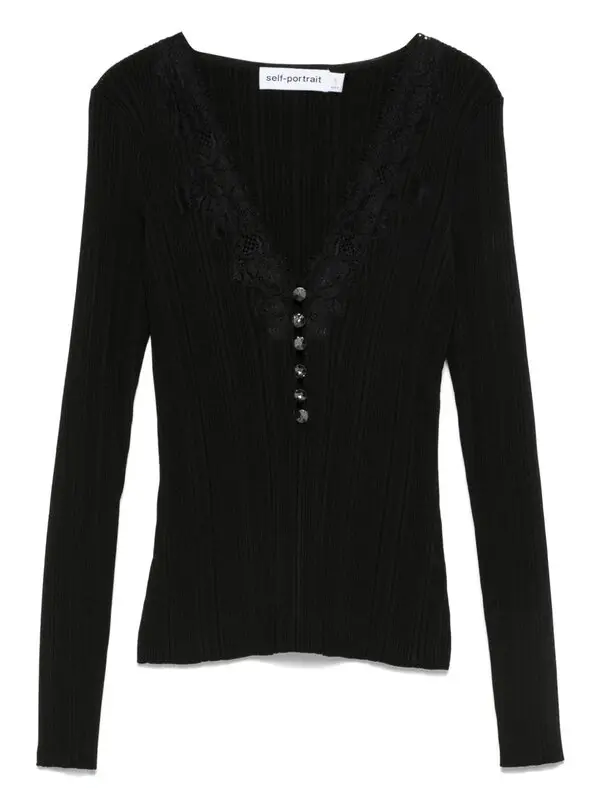 SELF-PORTRAIT V-necked Sweater