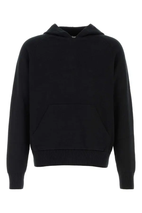 Palm Angels Cotton Oversize Sweatshirt - Black