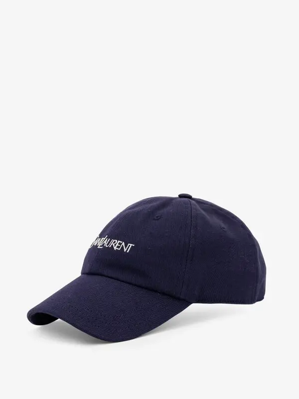 Saint Laurent Cotton Hat With Embroidered Logo