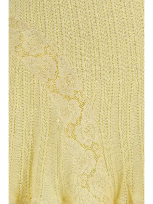 SELF-PORTRAIT Pointelle Knit Mini Skirt