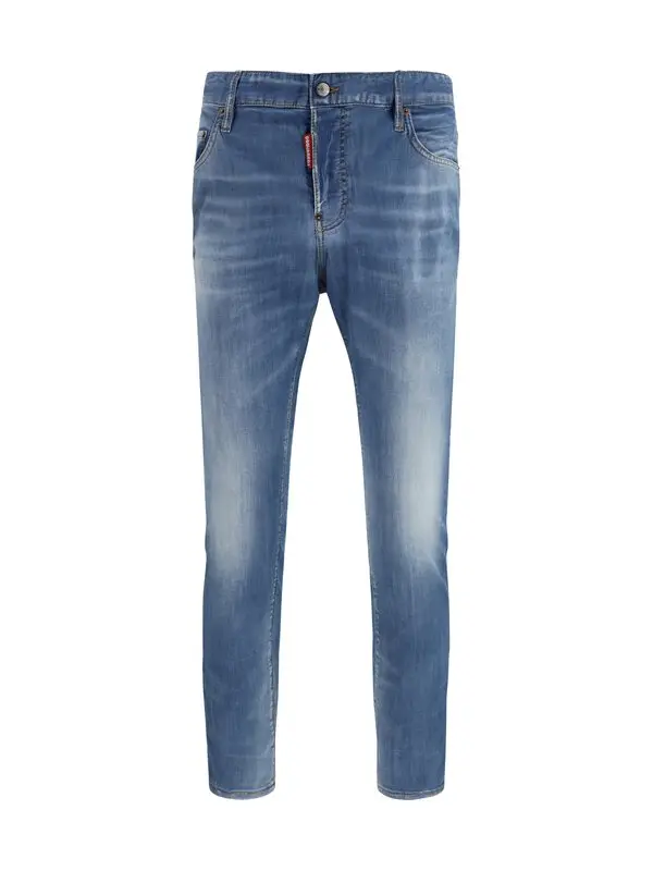 Dsquared2 Cotton Jeans With Logo Application