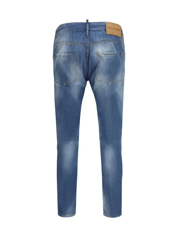 Dsquared2 Cotton Jeans With Logo Application