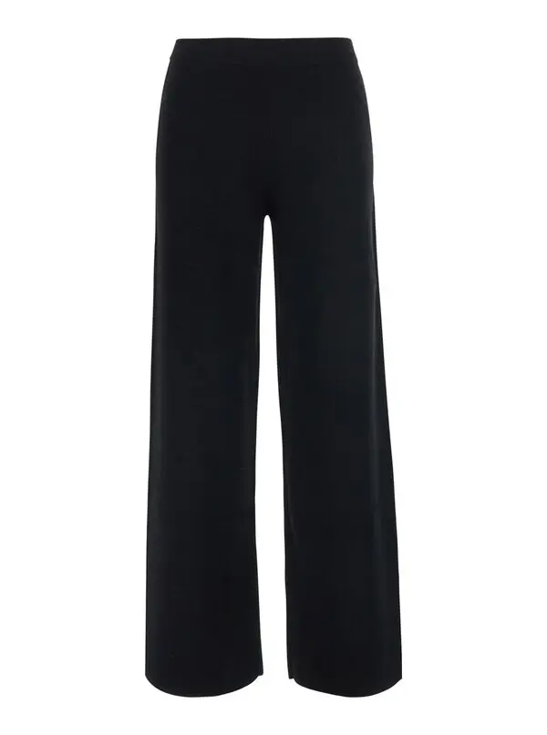 P.a.r.o.s.h Pants With Stretch Design In Wool And Cashmere - Black