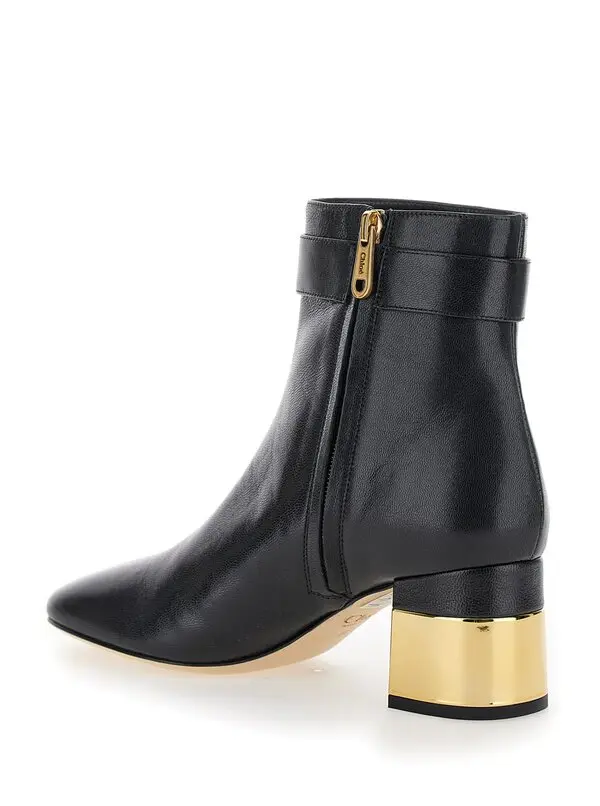 Chloé Alize Leather Ankle Boots - Multicolor