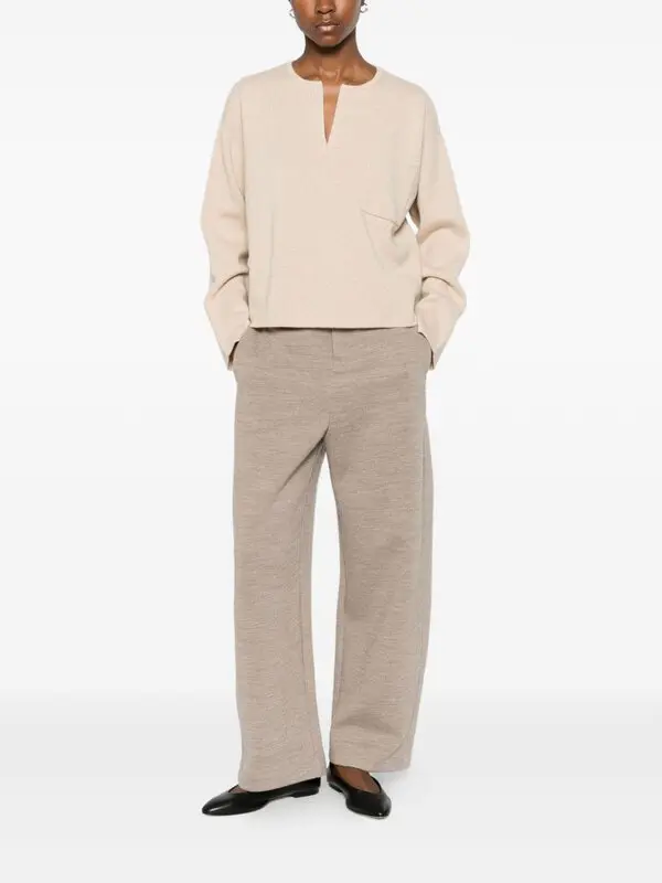 Max Mara Wool And Cotton Trousers - Multicolor