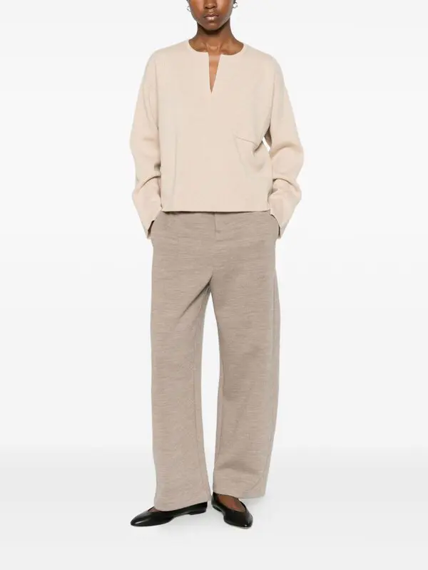 Max Mara Wool And Cotton Trousers - Multicolor