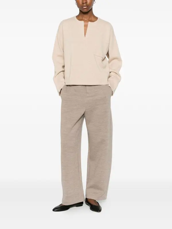 Max Mara V-neck Sweater In Cashmere Wool - Multicolor