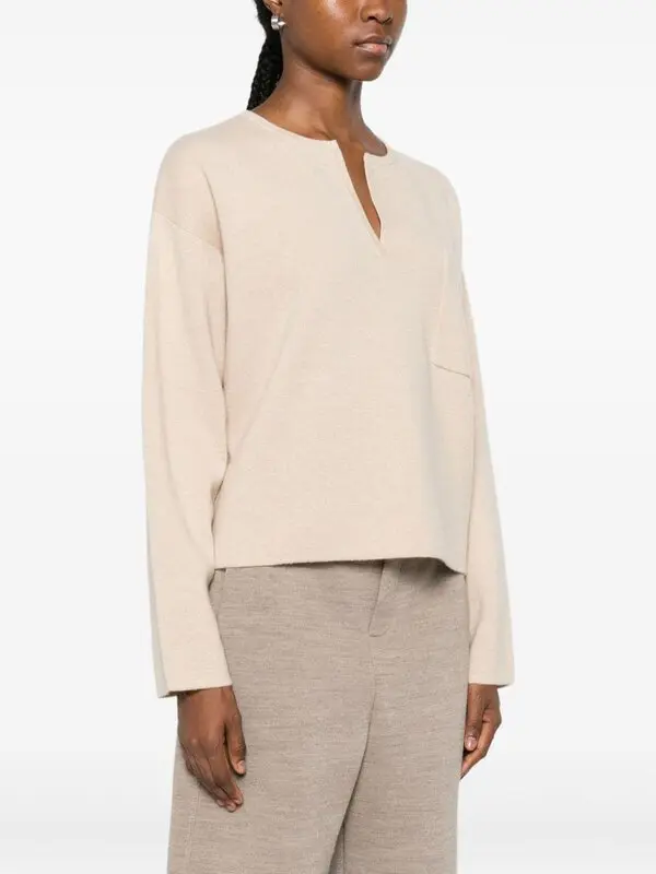 Max Mara V-neck Sweater In Cashmere Wool - Multicolor
