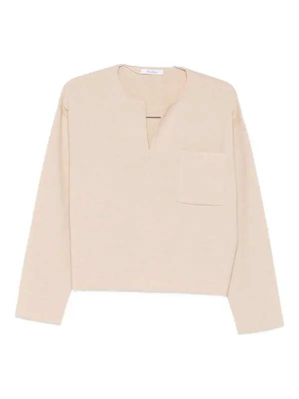 Max Mara Cashmere Wool V-neck Sweater - Multicolor