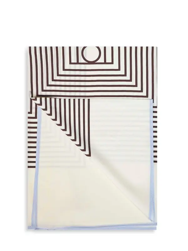 TOTEME Macadamia Silk Centered Monogram Scarf - Multicolor