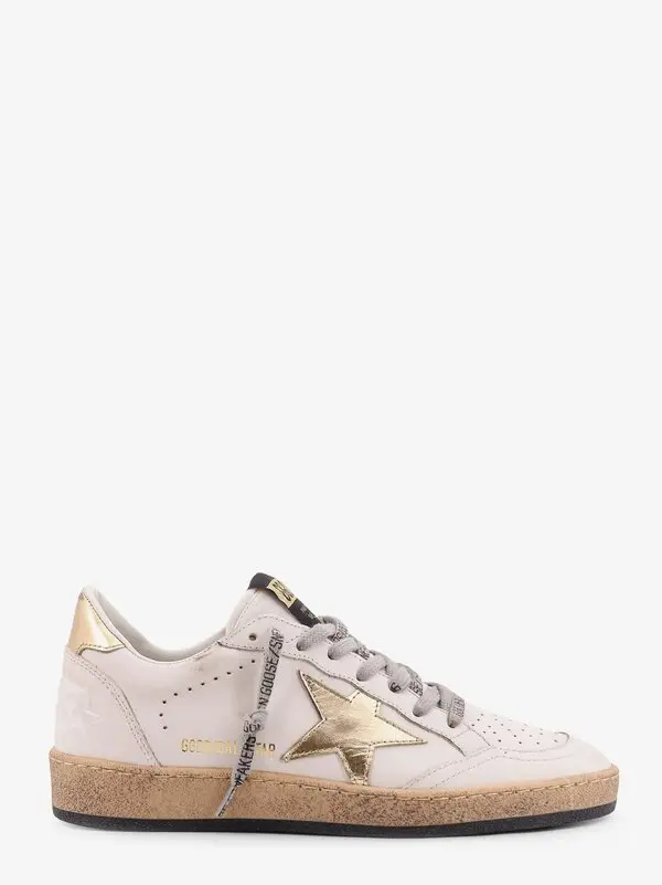 GOLDEN GOOSE Ball Star Leather Sneakers With Side Logo - Multicolor