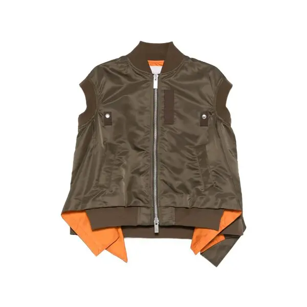 Sacai Jackets Waistcoat & Gilets - Green