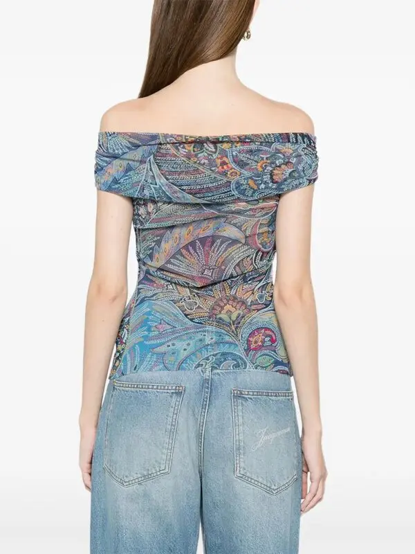 Etro Patterned Semi-sheer Top
