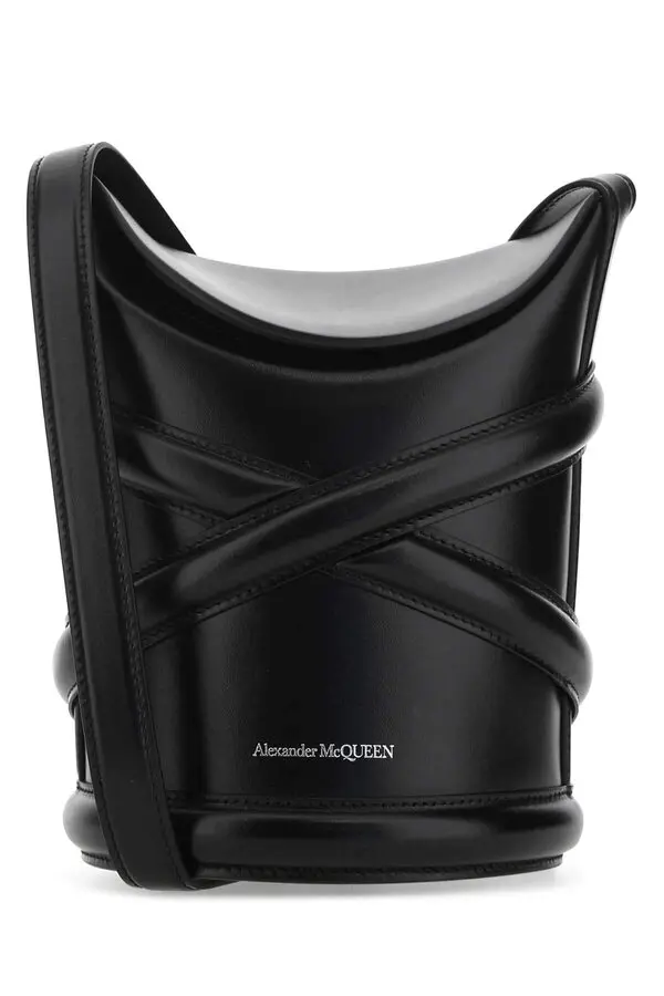 Alexander McQueen Leather The Curve Bucket Bag - Black