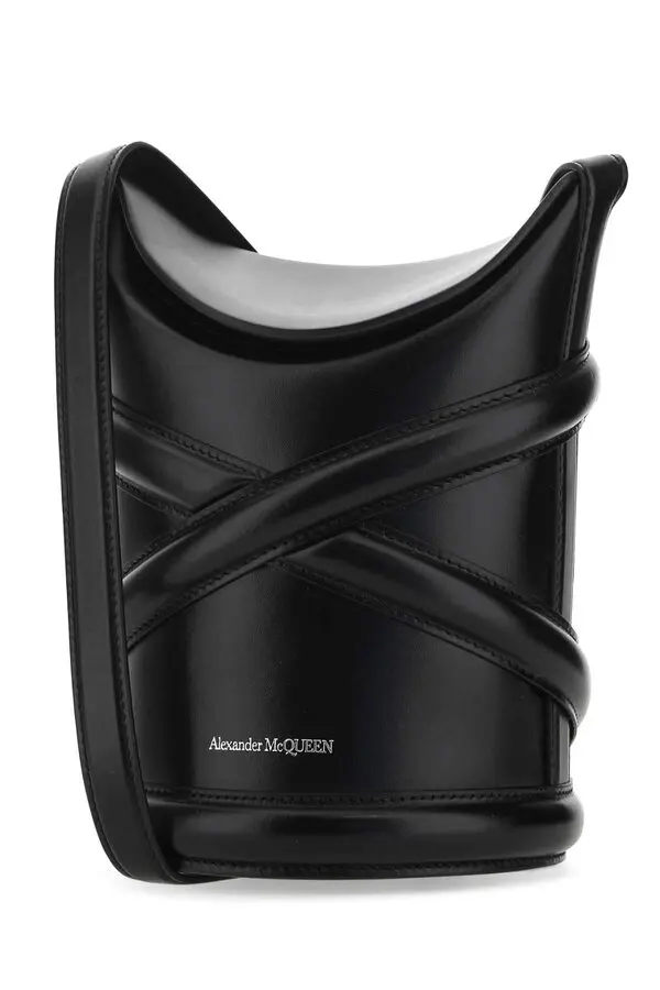 Alexander McQueen Leather The Curve Bucket Bag - Black