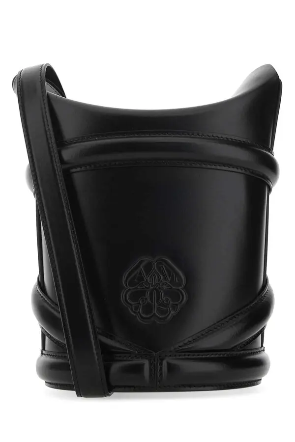 Alexander McQueen Leather The Curve Bucket Bag - Black