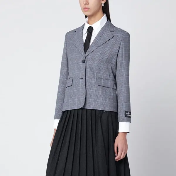 Maison Kitsuné Checked Single-breasted Blazer