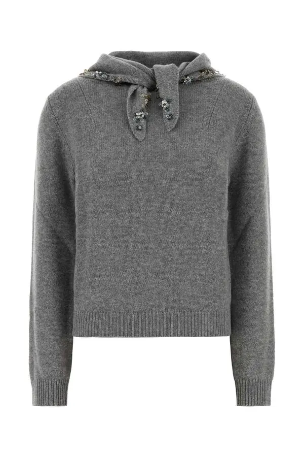 Prada Grey Cashmere Sweater - Gray