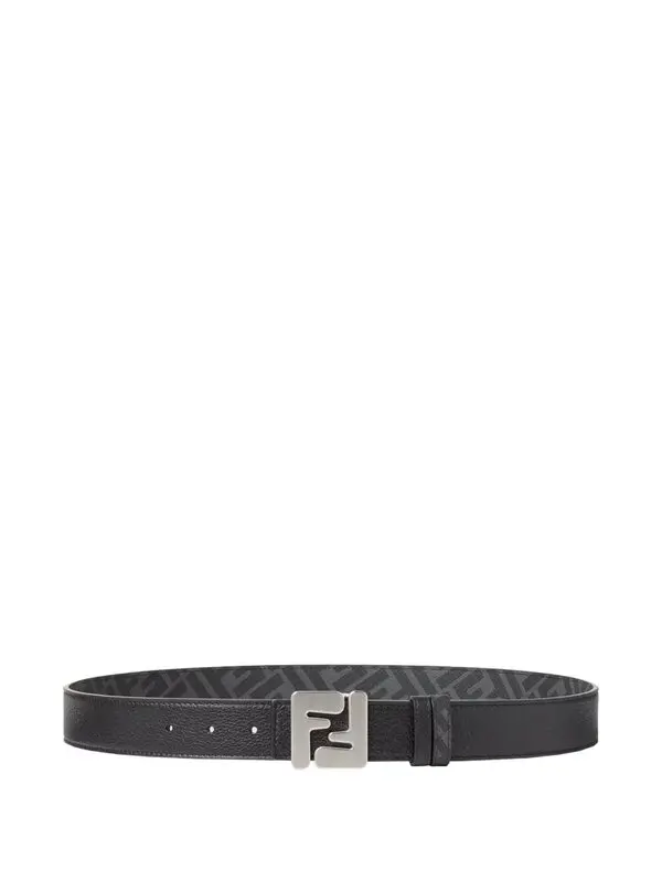 Fendi Reversible Square Ff Belt - Black