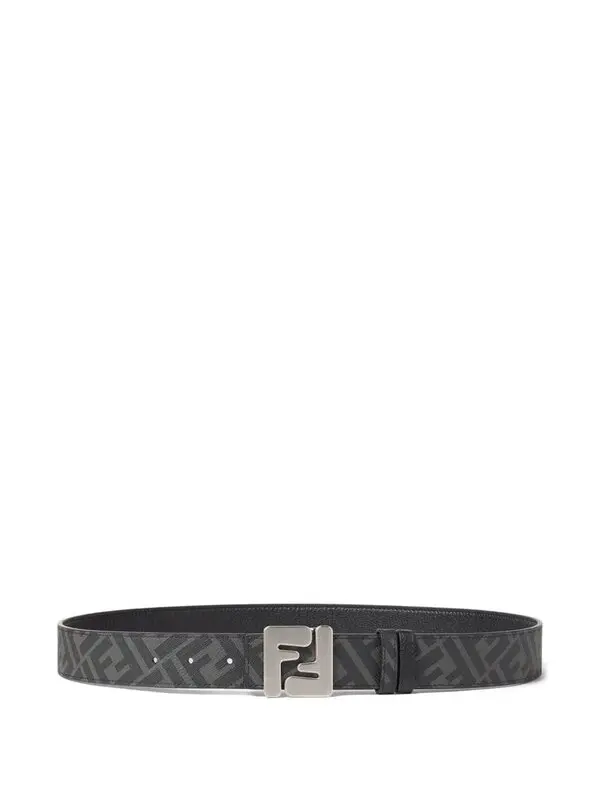 Fendi Reversible Square Ff Belt - Black