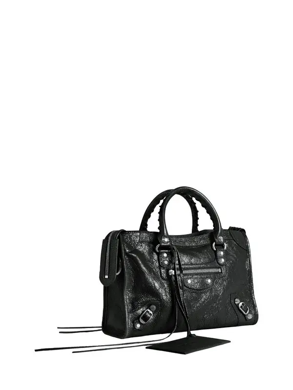 Balenciaga Le City Small Arena Lambskin Bag - Black