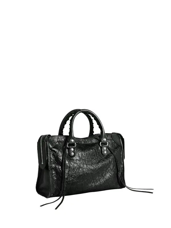 Balenciaga Le City Small Arena Lambskin Bag - Black