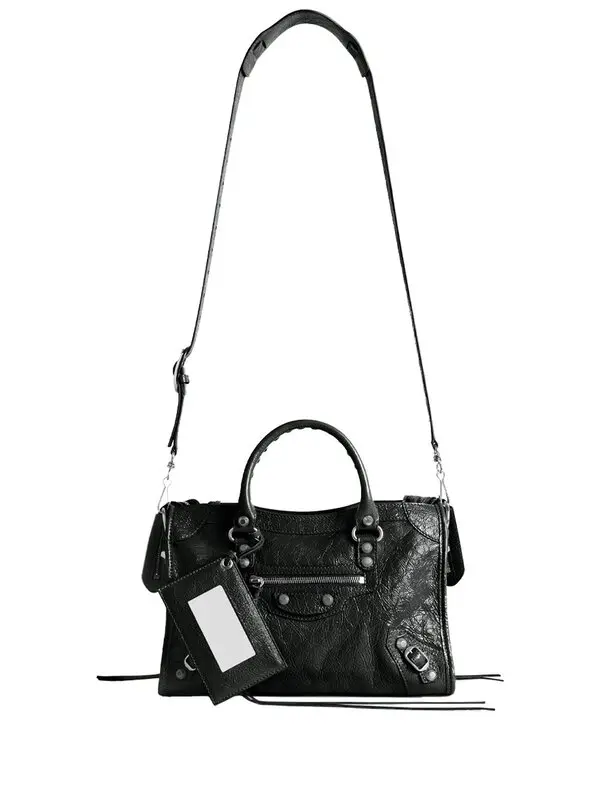 Balenciaga Le City Small Arena Lambskin Bag - Black