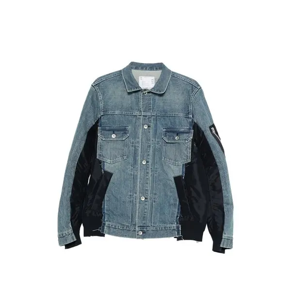Sacai Denim Panel Jacket - Blue