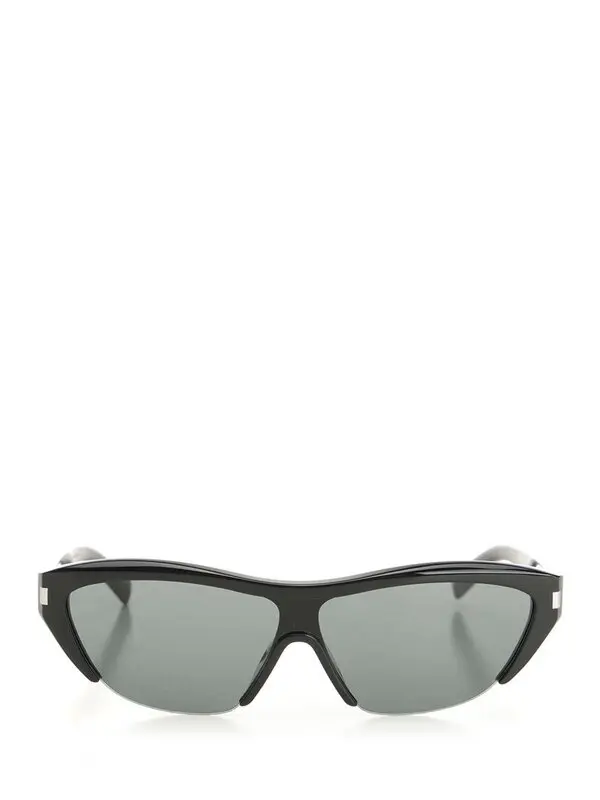 Saint Laurent Half Frame Sunglasses - Black