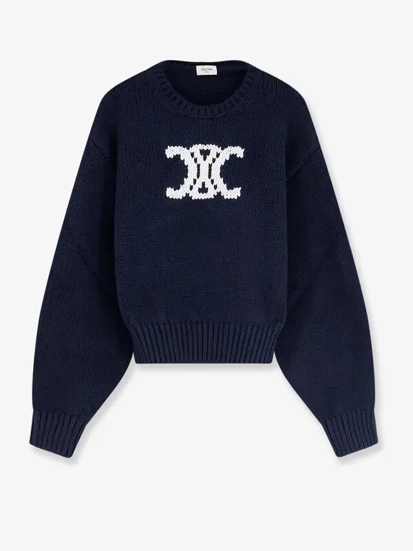 Celine Triomphe Cotton Blend Sweater