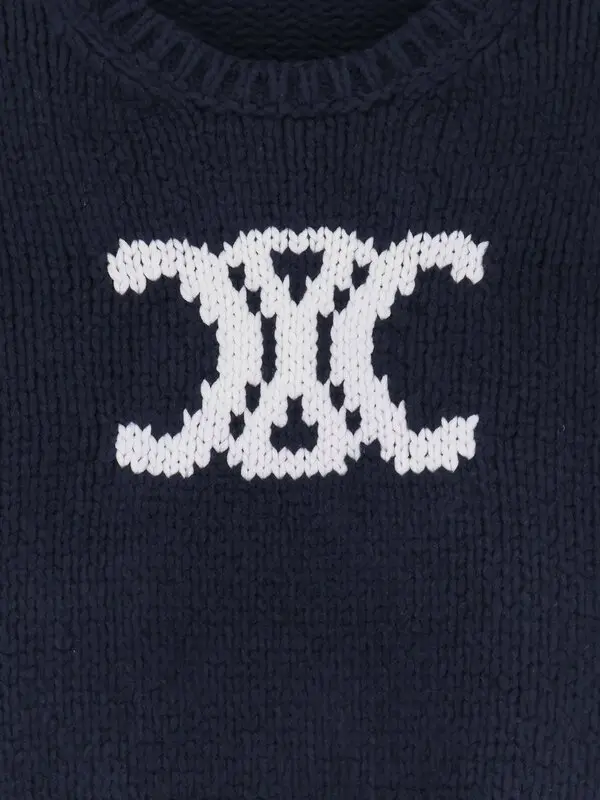 Celine Triomphe Cotton Blend Sweater