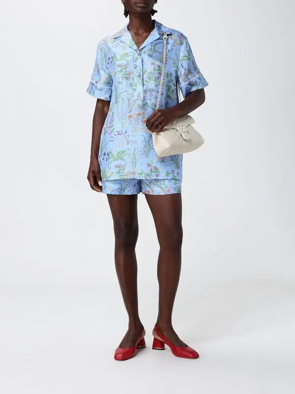 Gucci Silk Shorts With Floral Print
