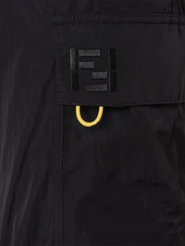 Fendi Nylon Cargo Trousers - Black