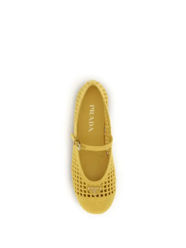 Prada Crochet Ballerinas