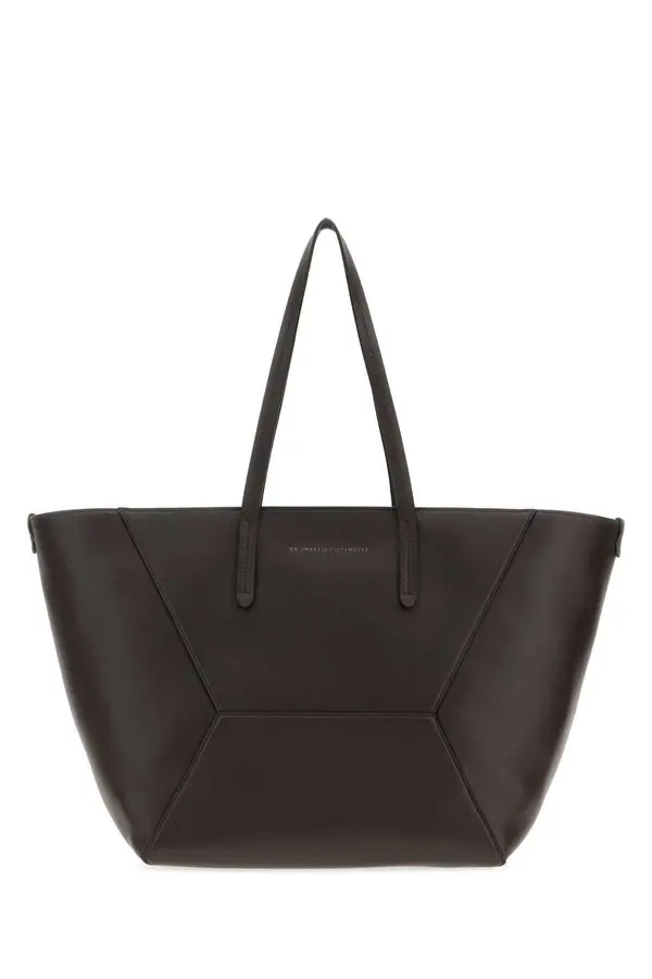 Brunello Cucinelli Leather Shopping Bag - Brown